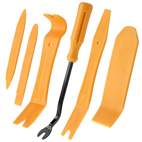 Foshio 6 Pack Trim Removal Tool Kit Yellow Plastic Pry