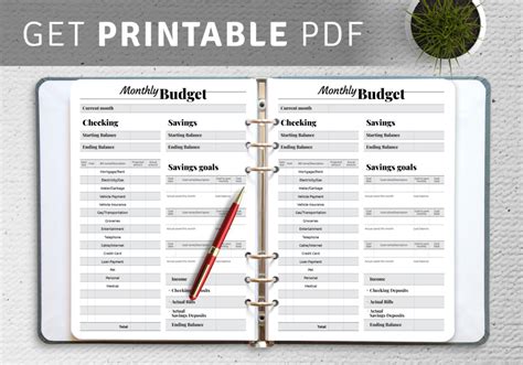 Budget Goals Worksheet Printable Worksheets