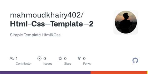 GitHub Mahmoudkhairy402 Html Css Template 2 Simple Template Html Css