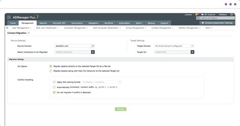 Active Directory Migration Tool Admanager Plus