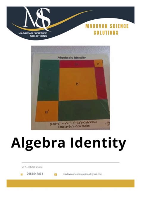 Algebraic Identities Set Material Plastic At Rs 500 Set In Ambala Id 2853364464248