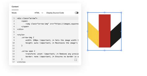 How To Put An Image Arrow To Indicate To Scroll Down Code Blocks