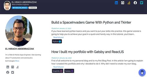 How I Built My Portfolio With Gatsby And Reactjs El Hirach Abderrazzak