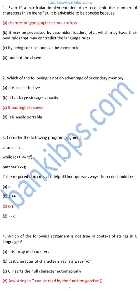 C Question Bank