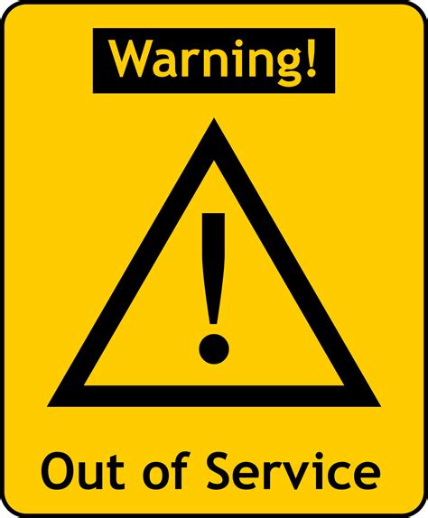 Out Of Service Sign 7303371 Png