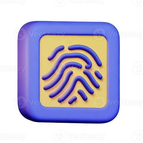 Fingerprint 3d Rendering Icon Illustration 29351797 Png