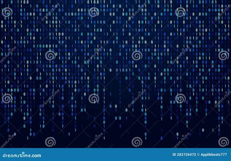 Binary Code Stream Digital Data Codes Hacker Coding And Crypto Matrix