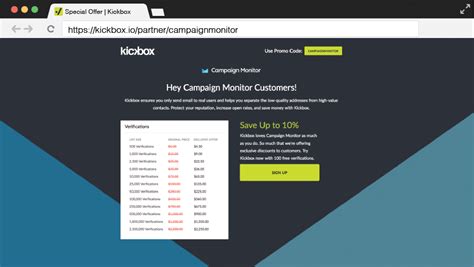 Kickbox Email Marketing Integration Campaign Monitor