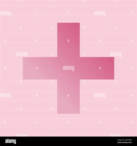 Pink Gradient Cross Geometric Shape Vector Stock Vector Image And Art Alamy