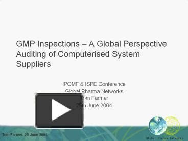 PPT GMP Inspections PowerPoint Presentation Free To Download Id B Eef ZTk O