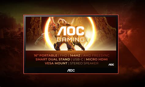 AOC GAMING 16G3 New Portable Monitor Presented With 144 Hz Refresh Rate Before Launching Later