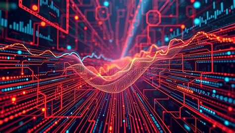 Abstract Digital Data Flow Network Visualization Stock Illustration Illustration Of Pattern