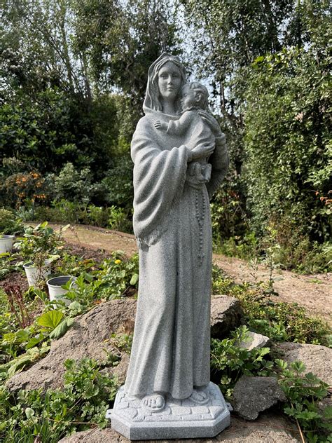 Virgen De La Calle 85cm Tipo Piedra Prieto Y Valdes