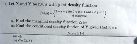 Solved Let X And Y Be Iv With Joint Density Function F R 9 2 I V