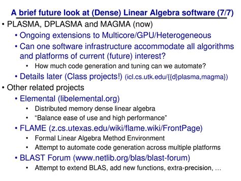 James Demmel Cs 267 Dense Linear Algebra History And Structure