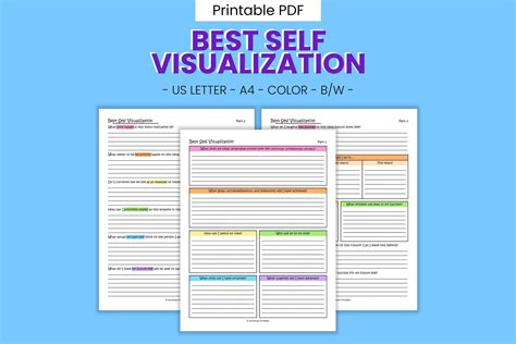 Best Self Visualization Printable Worksheets Manifest Success Journal