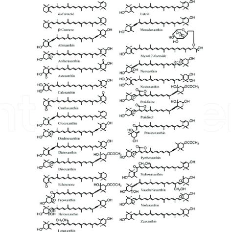 Carotenoid Structure Found In Microalgae [4] Download Scientific Diagram