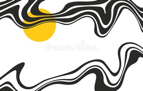 Abstract Wave Background Black And White Wavy Stripes And Lines Optical Art Stock Vector