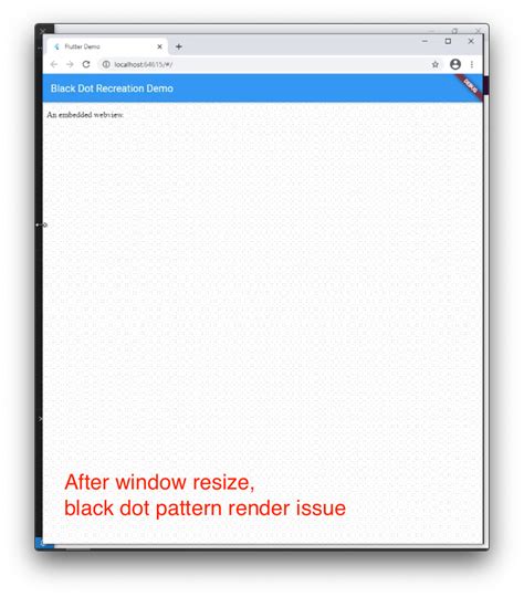 Web Canvaskit Resizing Browser Window Causes Black Dotted Render Issue · Issue 77832