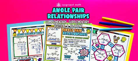 Angle Relationships Complementary Supplementary Vertical And