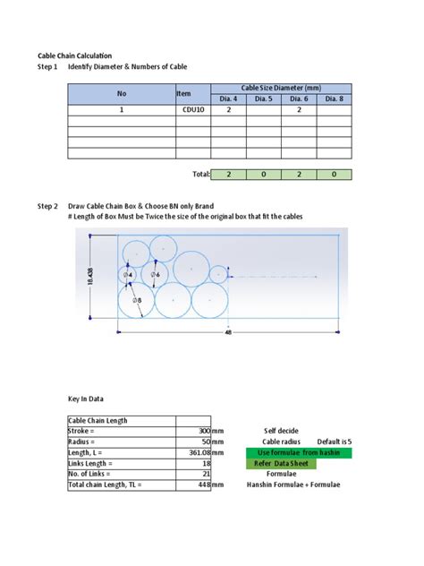 Calculation Cable Chain Pdf Manufactured Goods