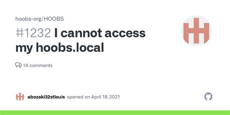 I Cannot Access My Hoobslocal · Issue 1232 · Hoobs Orghoobs · Github