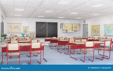 Inside Classroom Chairs Benches Stock Illustrations 2 Inside