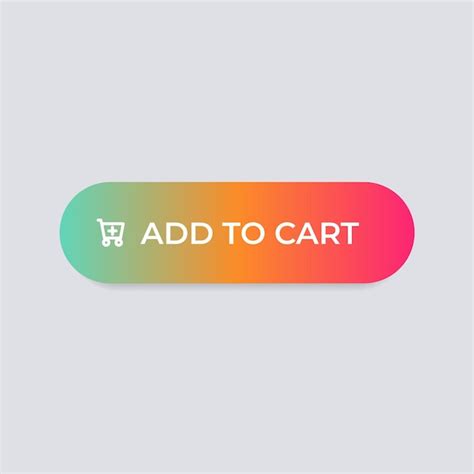 Premium Vector Add To Cart Button Rounded Corner Rectangle Website
