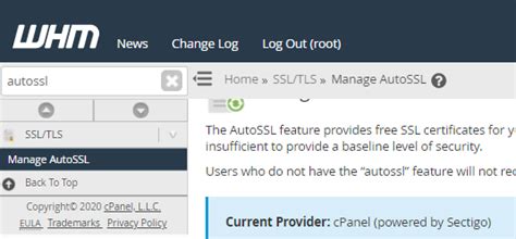 Manage AutoSSL In WHM HostGator Support
