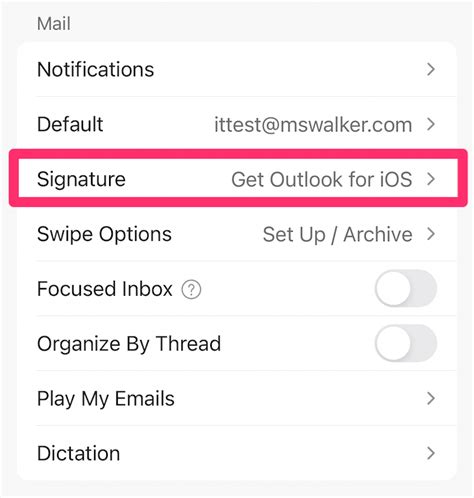 Outlook On IPhone IPad Recommended Settings M S Walker Inc