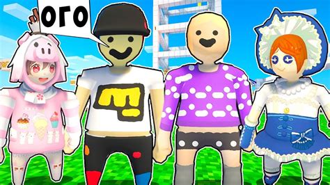 РЕБЕНОК И ДЕВУШКА Как пройти Майнкрафт но человечки из пластилина мир НУБ И ПРО ВИДЕО