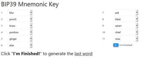 github jcalfee bip39 chooser hand pick a bip39 mnemonic phrase