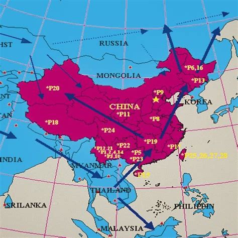 Hypothetical Ancestral Migration Routes To The Far East Refer To Table