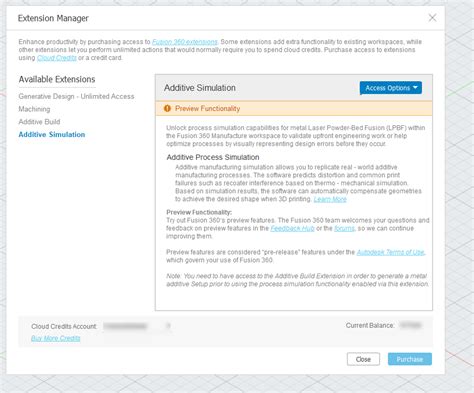 Solved Dont Work Access Options At Additive Simulation Extension