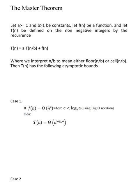 the master theorem pdf theoretical computer science applied