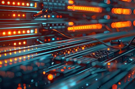 Hightech Visualization Of Telecommunication Infrastructure Premium Ai Generated Image