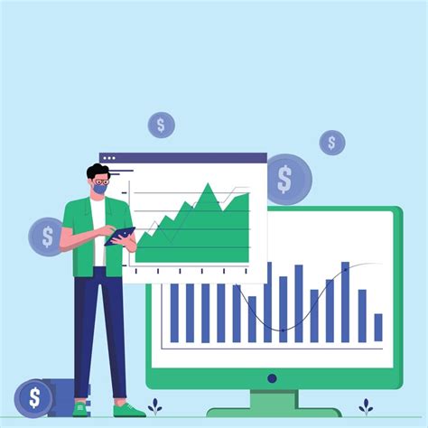 Premium Vector A Expert Analyzer Observing The Graph On A Screen