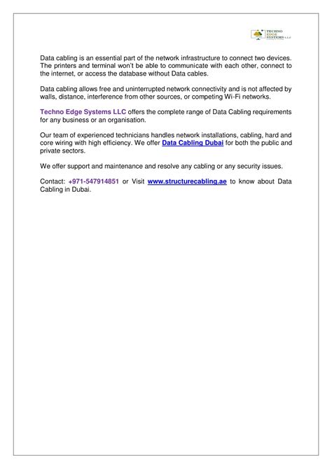 PPT What Are The Common Features Of IT Network Cabling In Dubai