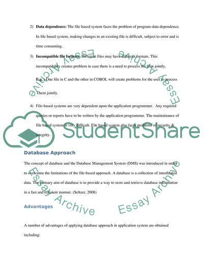 Advantages Of Database Management Systems Over Traditional File Proces