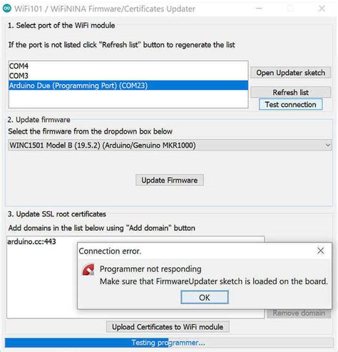 Firmware Update Adafruit Winc1500 Ide 1x Arduino Forum