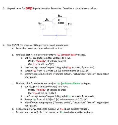 Solved Pre Lab Assume β 100 1 5 X 10 16 [v] Vbe On 0 8