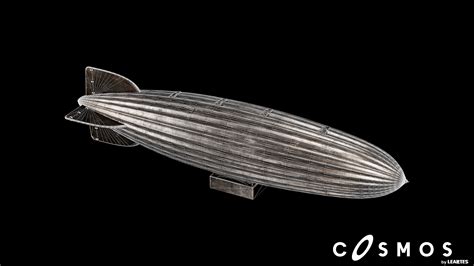 3d Model Steampunk Mini Zeppelin Vr Ar Low Poly Cgtrader