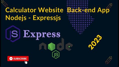 Calculator Website Back End Application With Nodejs And Expressjs 2023 Youtube