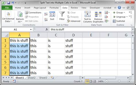 Excel Formula To Split Text Into Multiple Cells Excel Formula To Split