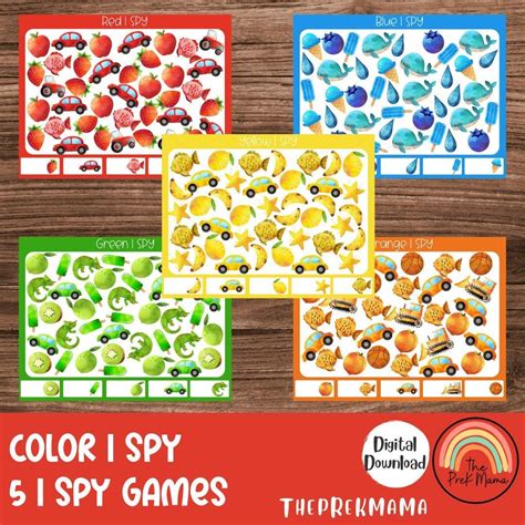 Color I Spy Game Preschool Worksheet Preschool Printable Learning