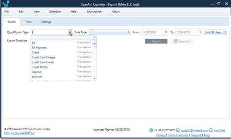 export transactions lists from quickbooks desktop using saasant