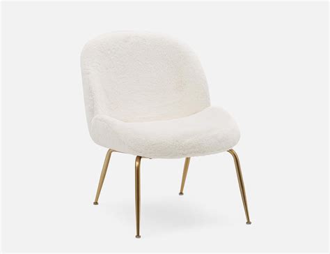 Structube Birdy Upholstered Accent Chair In White Upholstered Chairs