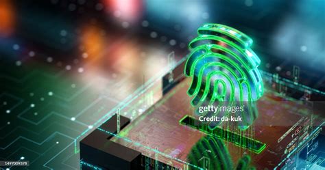 Biometric Fingerprint Authentication Biometric Safety Concept Modern Futuristic Technology