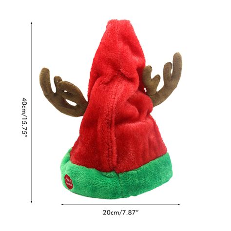 หมวกคริสมาสต์ไฟฟ้า หมวกกระดิ่งกวางเสื้อผ้าและอุปกรณ์เสริมสำหรับงานปาร์ตี้คริสต์มาส Vinv Thaipick