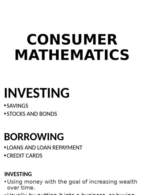 Consumer Mathematics Pdf